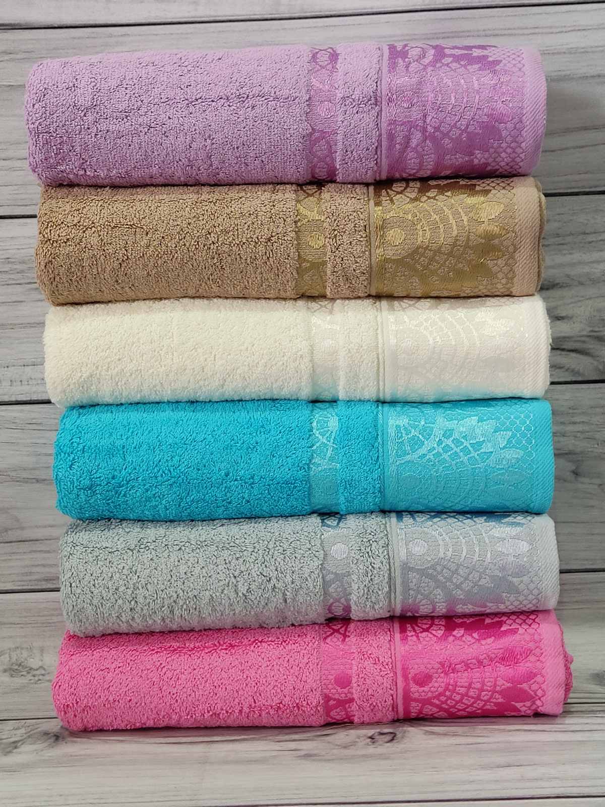 Gunes бавовняні рушники 70х140см., 6шт/уп. Sweet dream Туреччина. (26933)